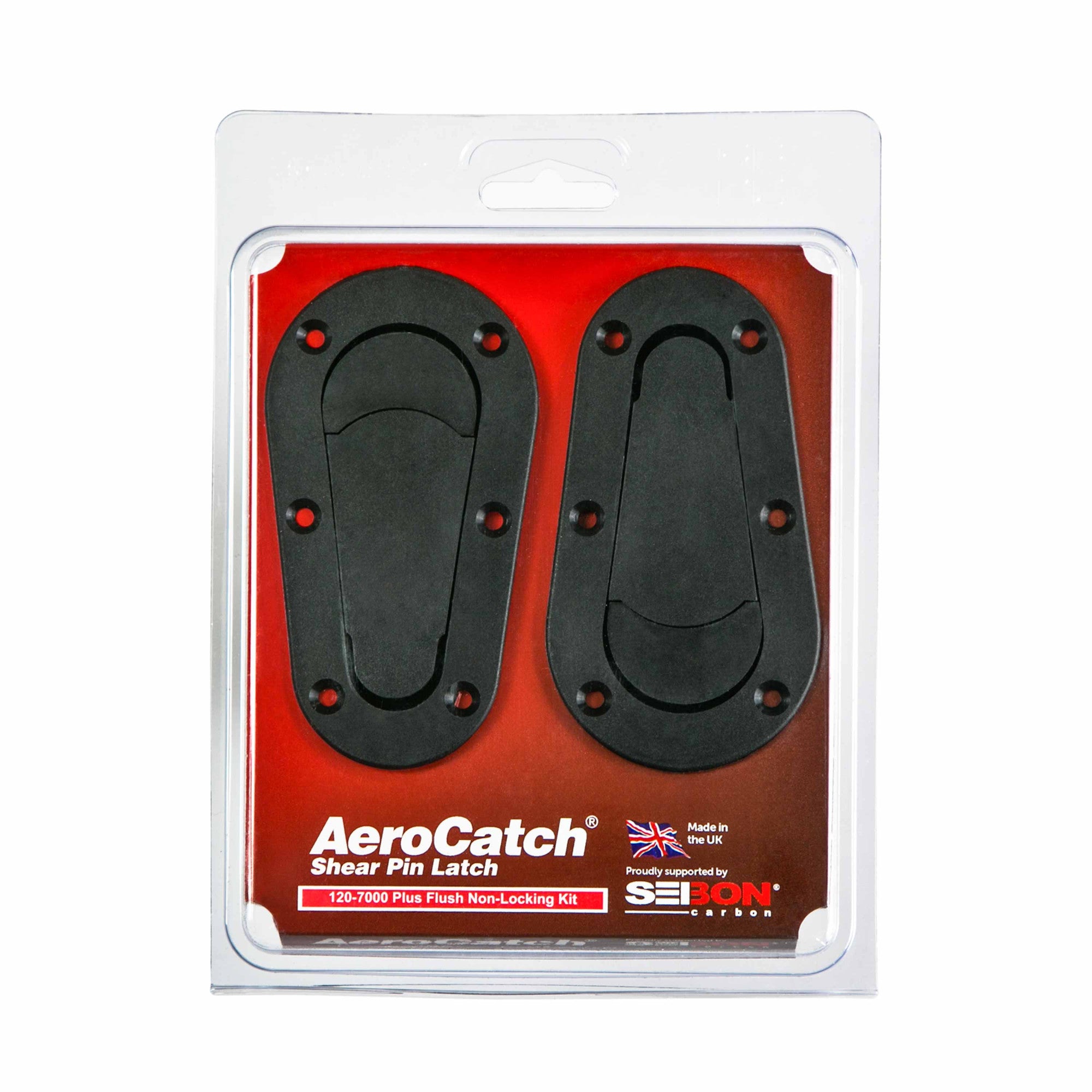 AeroCatch Plus Flush Hood Latch and Pin Kit - Black - no lock - Seibon ...